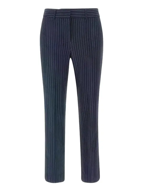Marella Pinstripe Trousers - Blue