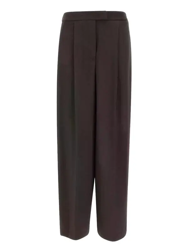 KAOS Pleated Detail Trousers - Brown