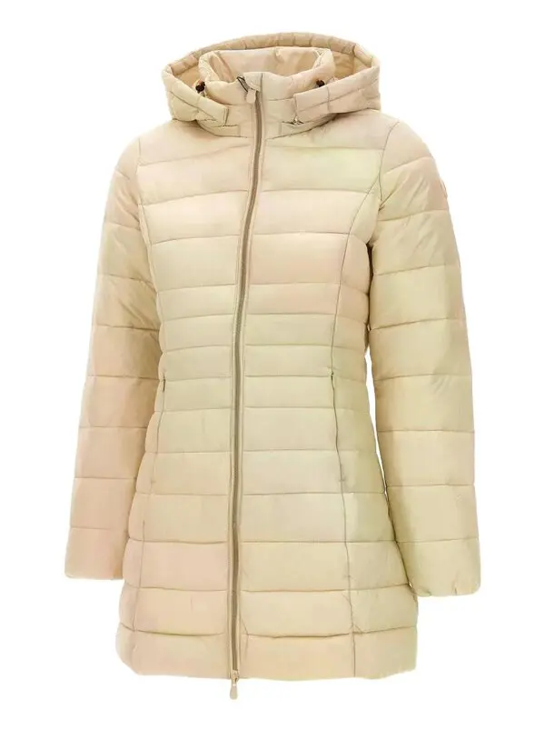 SAVE THE DUCK Quilted Hooded Jacket - Neutrals