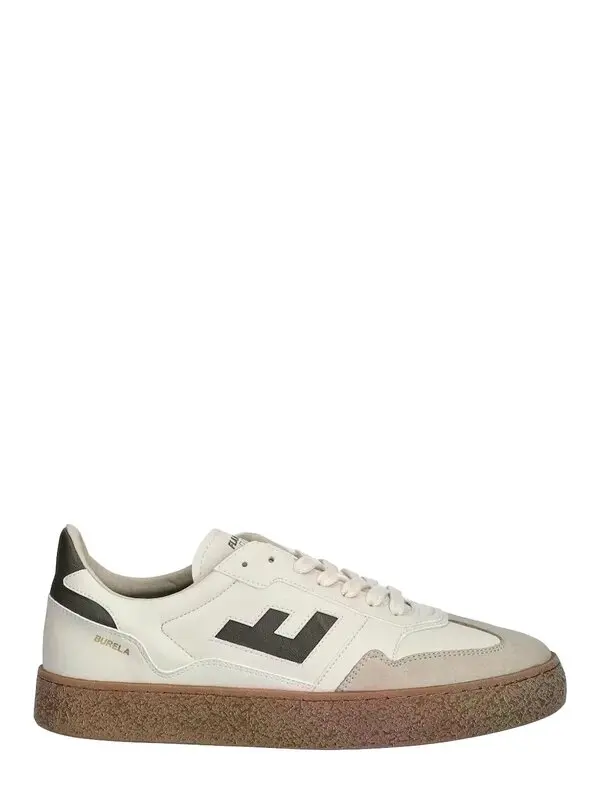 Flamingos Burela Logo-detail Leather Sneakers - White
