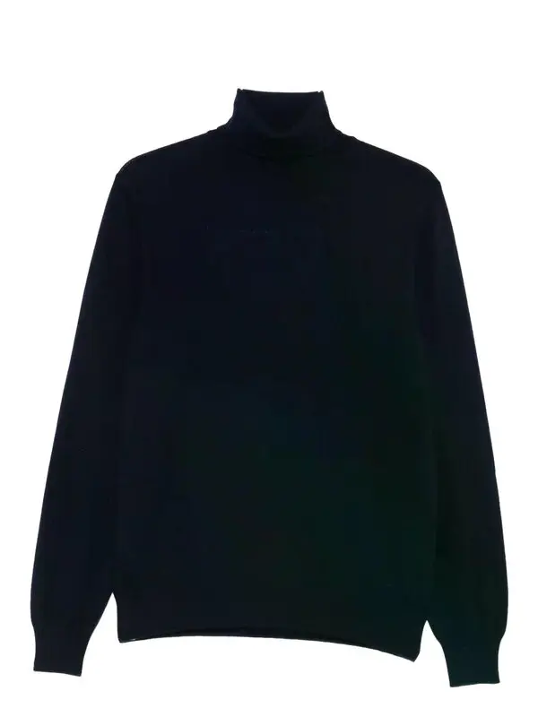 GRAN SASSO Turtleneck Wool Sweater - Blue