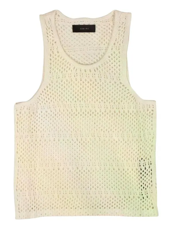 Amiri Stadium Crochet Tank Top - White
