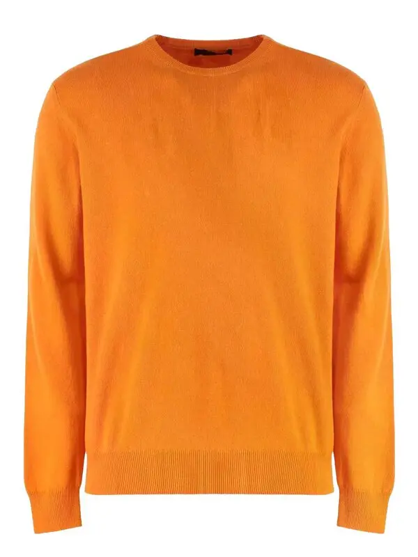 MOORER Round-neck Sweater - Orange