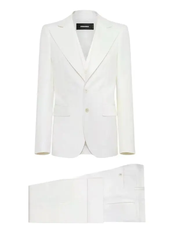 Dsquared2 70s Single-breasted Suit - White