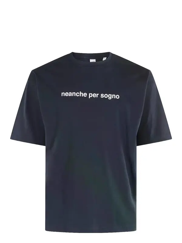 Aspesi Embroidered-text T-shirt - Blue