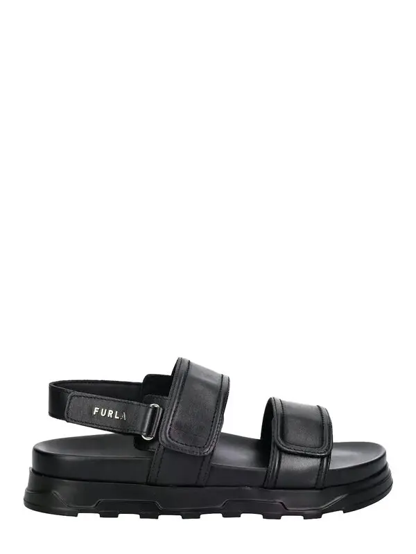 Furla Double-straps Flat Sandals - Black