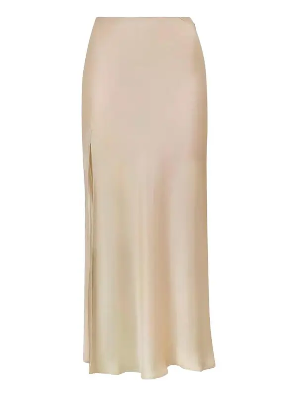 Lapointe Flared Straight Midi Skirt - Neutrals