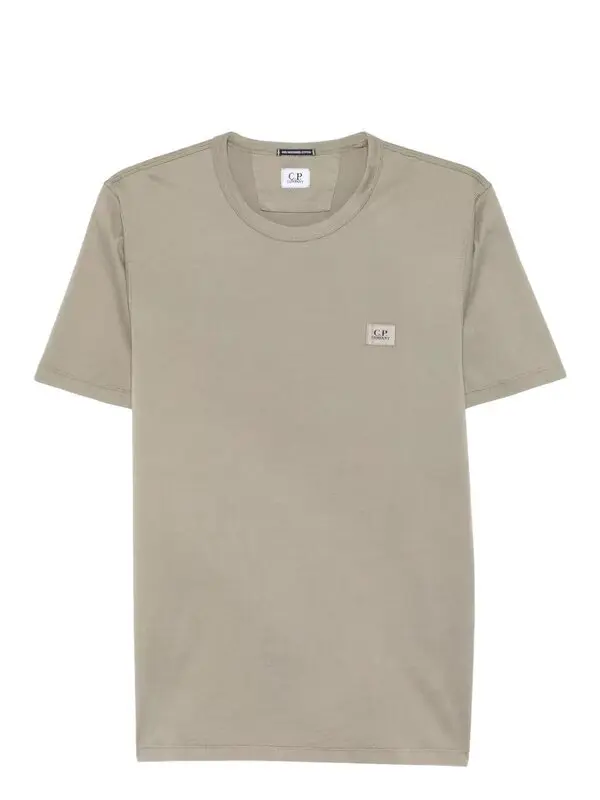 C.P. COMPANY Logo-patch Cotton T-shirt - Green