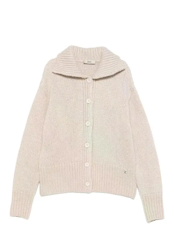 Herno Button-front Collared Cardigan - Neutrals