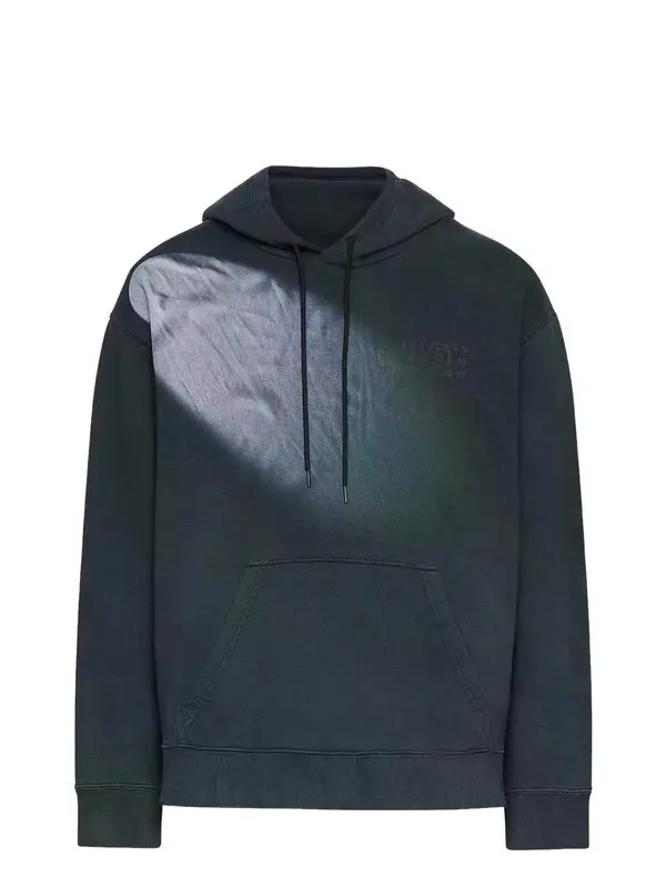 MAISON MARGIELA Logo-embroidered Hoodie - Black