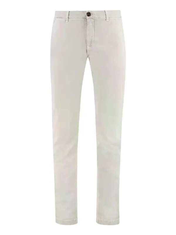MOORER Logo-patch Trousers - Neutrals