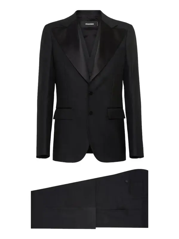 Dsquared2 70's Tuxedo Suit - Black