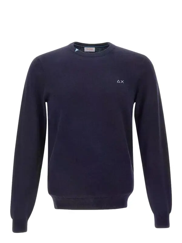 SUN 68 Crew-neck Long-sleeve Sweater - Blue