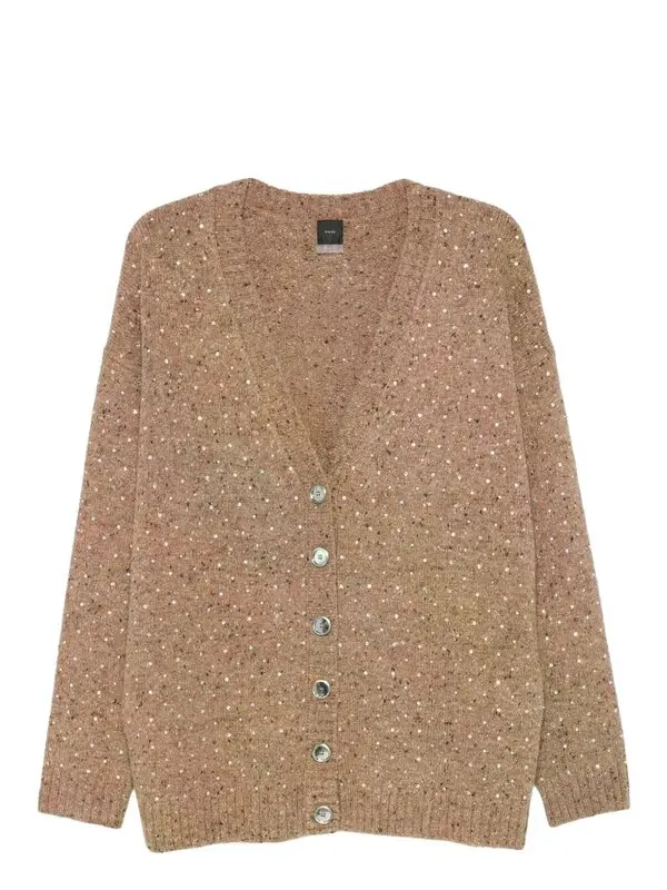 Pinko Rhinestone-embellished Cardigan - Neutrals