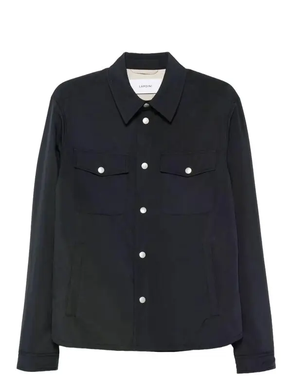 LARDINI Button-fastening Flap-pocket Jacket - Blue