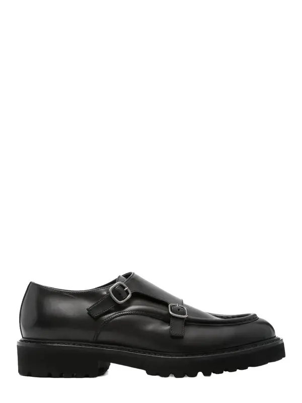 DOUCAL'S Double-buckle Monk Shoes - Black