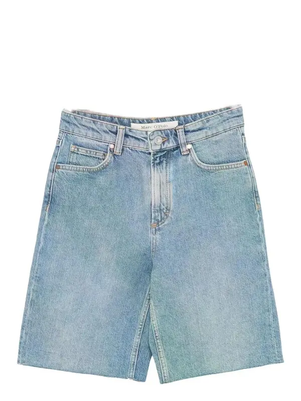 Marc O'polo Frayed-hem Denim Shorts - Blue
