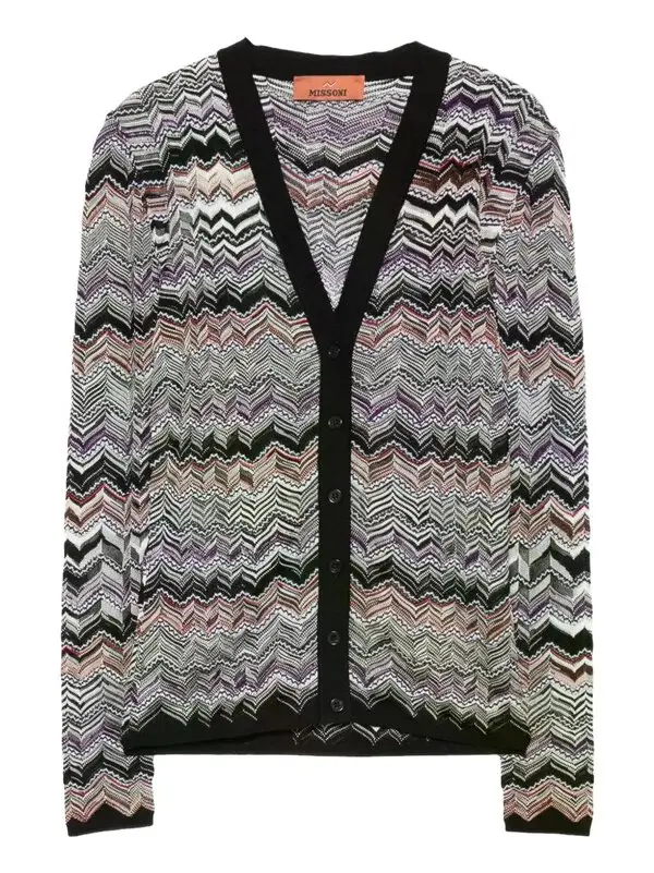 Missoni Chevron-knit Cardigan - Black