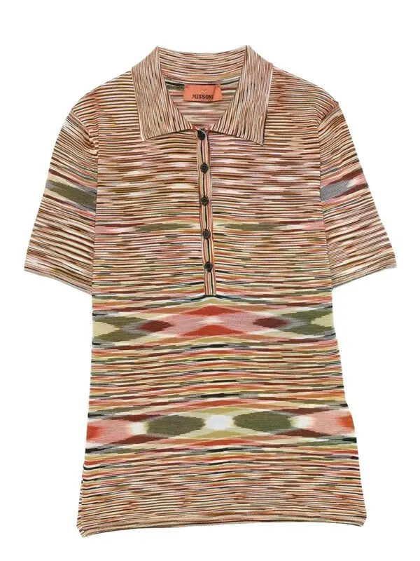 Missoni Striped Polo Shirt - Green