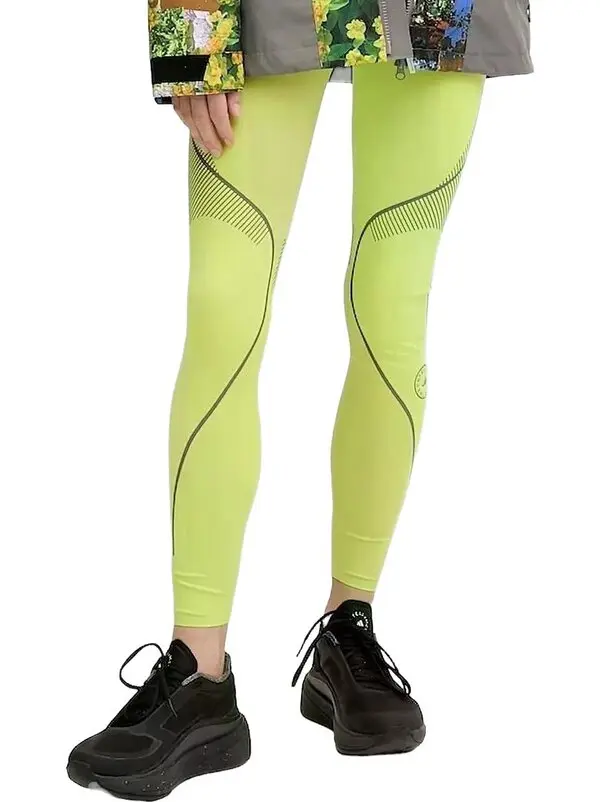 Adidas By Stella McCartney Truepace Logo-detail Leggings - Green