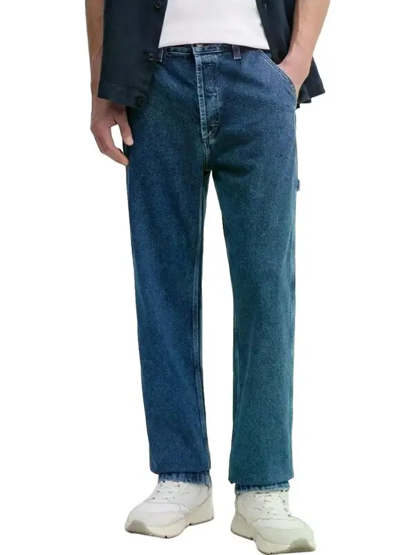 BOSS Straight-leg Denim Jeans With Multiple Pockets - Blue