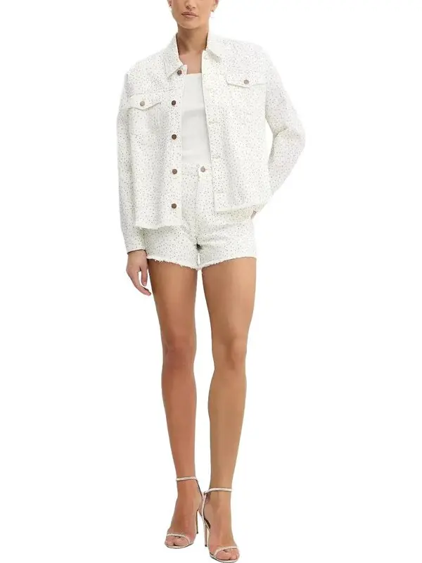 Guess Frayed Denim Jacket - White
