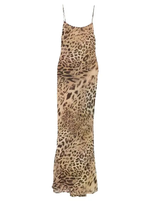 Andamane Animal-print Maxi Slip Dress - Neutrals