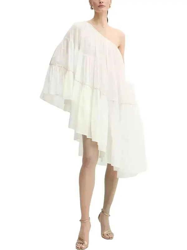 SIMONA CORSELLINI Asymmetric Tiered Dress - White