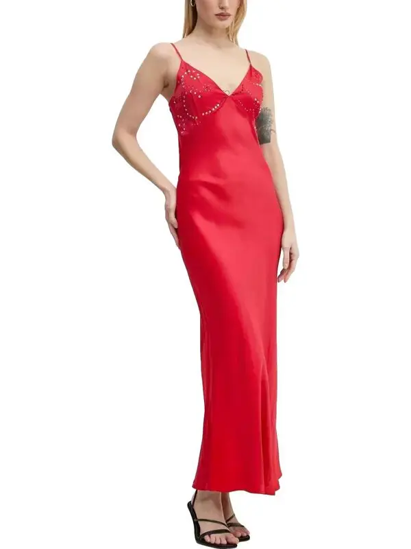 NEVER FULLY DRESSED Embellished Maxi Dress - Red