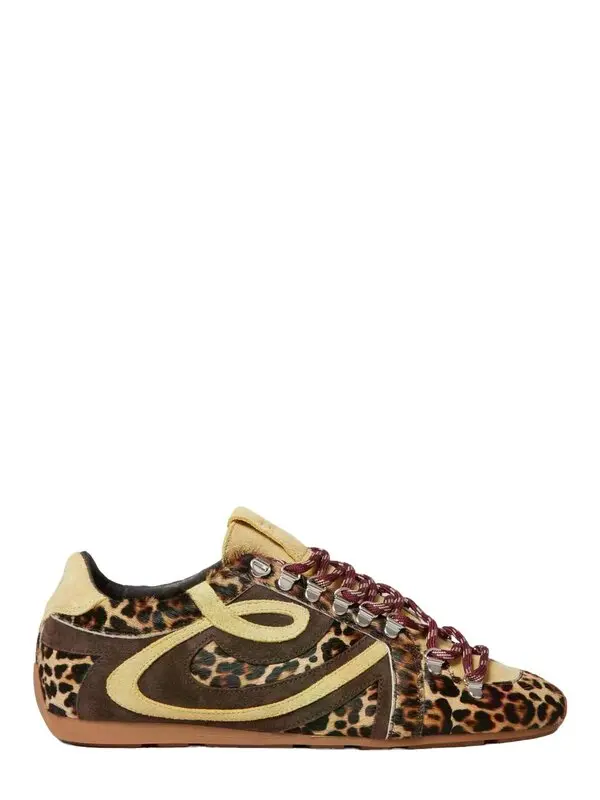Claudie Pierlot Leopard Print Lace-up Sneakers - Brown