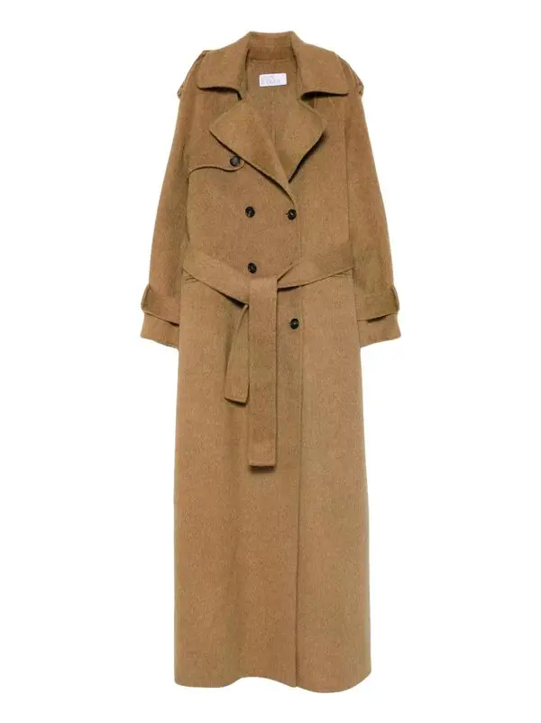 Giuseppe Di Morabito Belted Double-breasted Coat - Brown