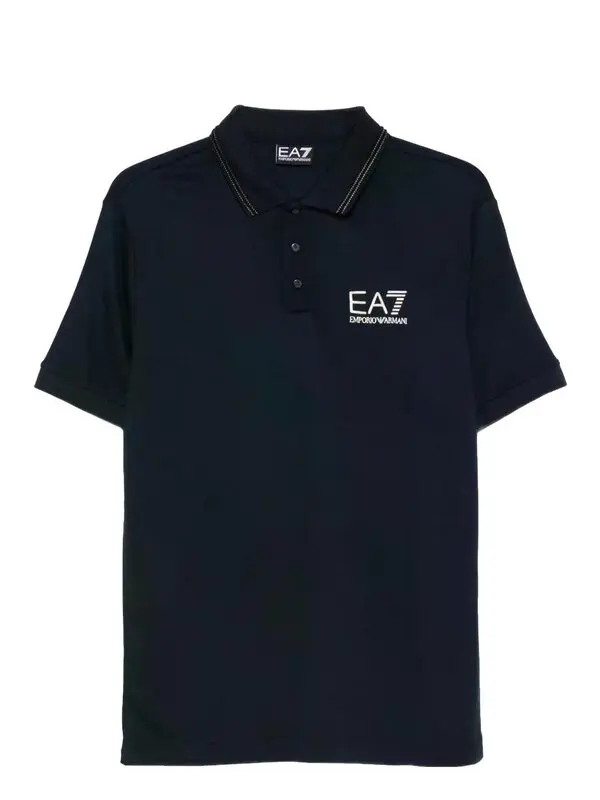 Emporio Armani Logo-detail Polo Shirt - Blue