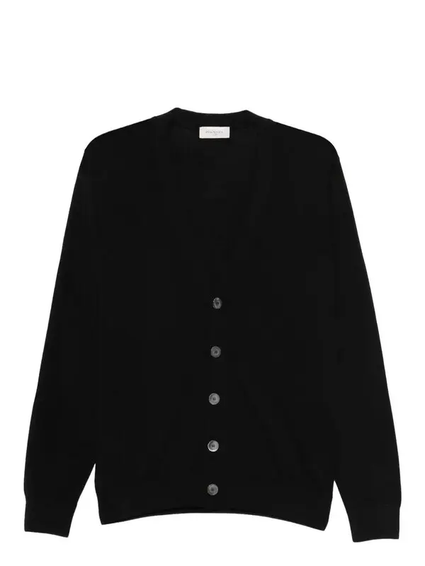 PIACENZA CASHMERE 1733 Button-front Wool Cardigan - Black