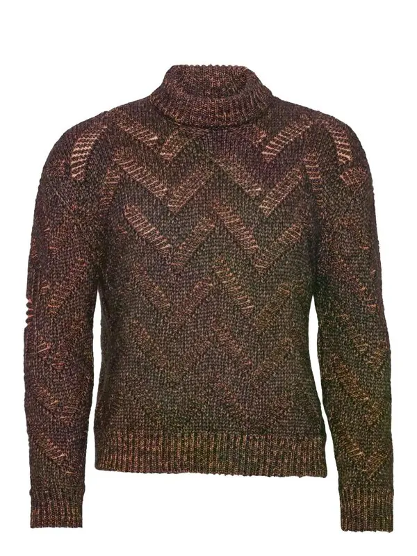 Henrik Vibskov Diamond-pattern Turtleneck Sweater - Brown