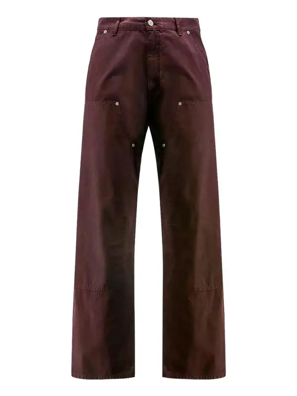 MAISON MARGIELA Organic Cotton Trousers - Red