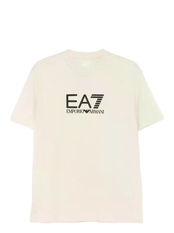 Emporio Armani Logo-embossed T-shirt - Neutrals