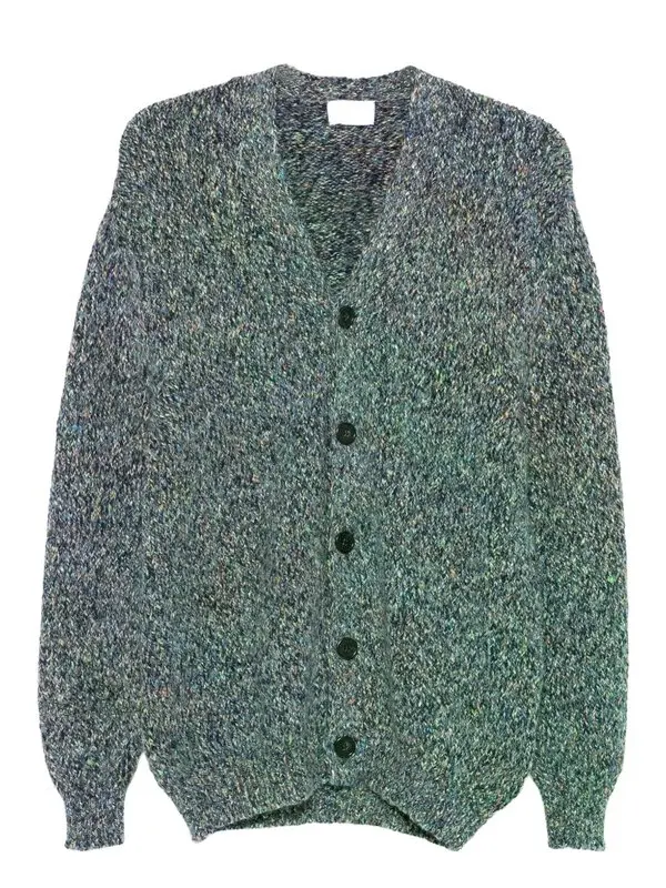 SCAGLIONE Speckled Knit Cardigan - Blue