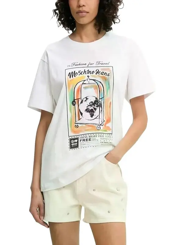 Moschino Graphic-print Cotton T-shirt - White