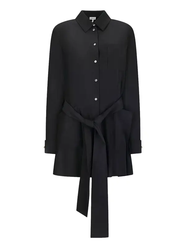 Loewe Belted Silk Blouse - Black