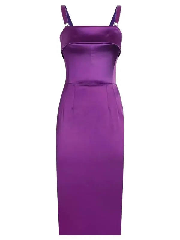 Dolce & Gabbana Dna Satin Midi Dress - Purple