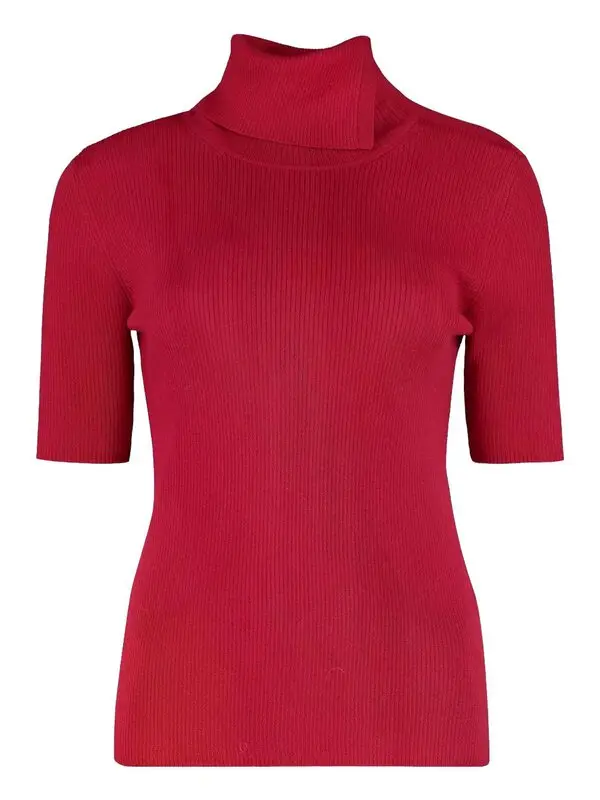 P.a.r.o.s.h Ribbed Wool Turtleneck Sweater - Red