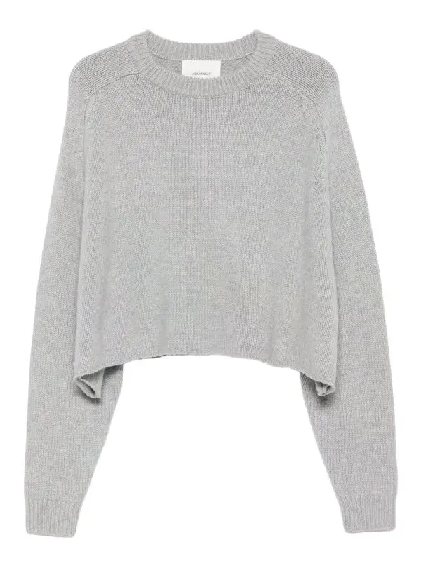 LISA YANG Cropped Round-neck Jumper - Grey