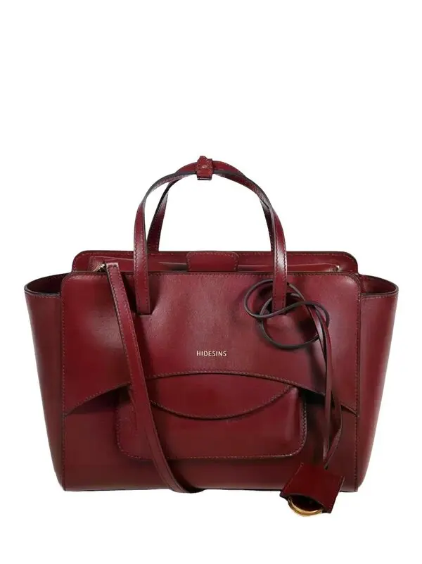 HIDESINS Leather Tote Bag - Red