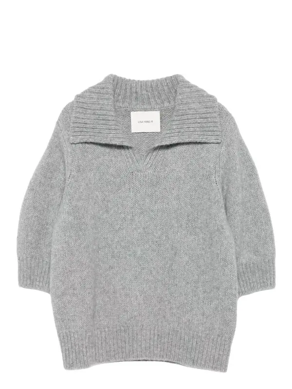 LISA YANG V-neck Jumper - Grey