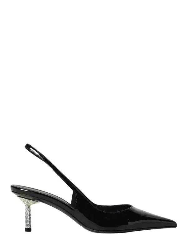 LE SILLA Crystal-embellished Slingback Pumps - Black