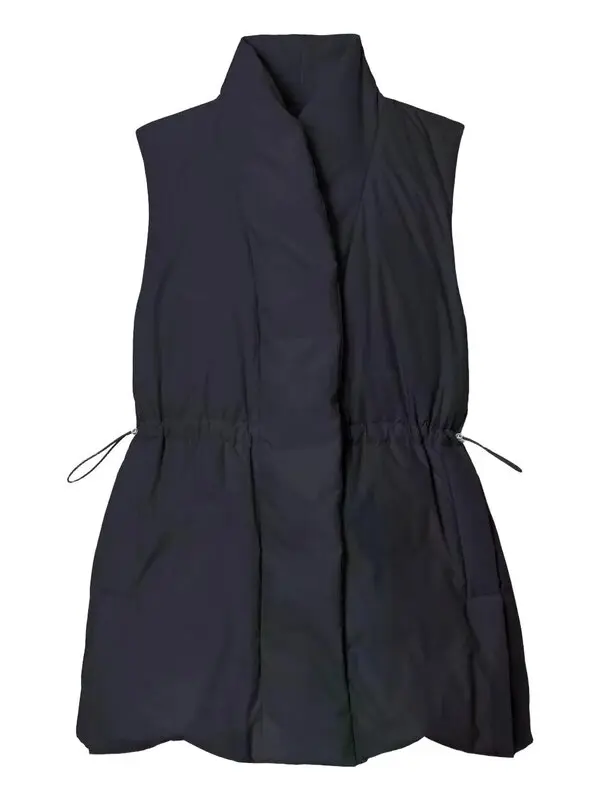 Lafayette 148 New York Quilted Drawstring Gilet - Blue