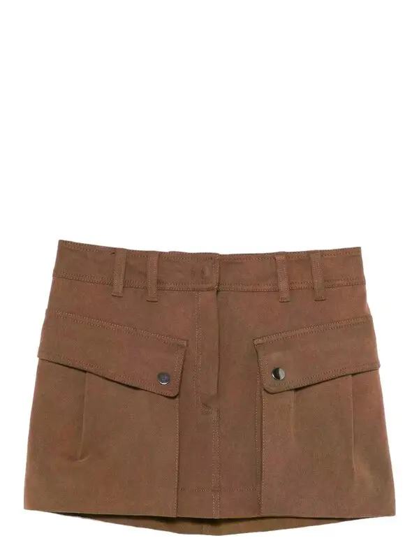 Andamane Pocket-detail Mini Skirt - Brown