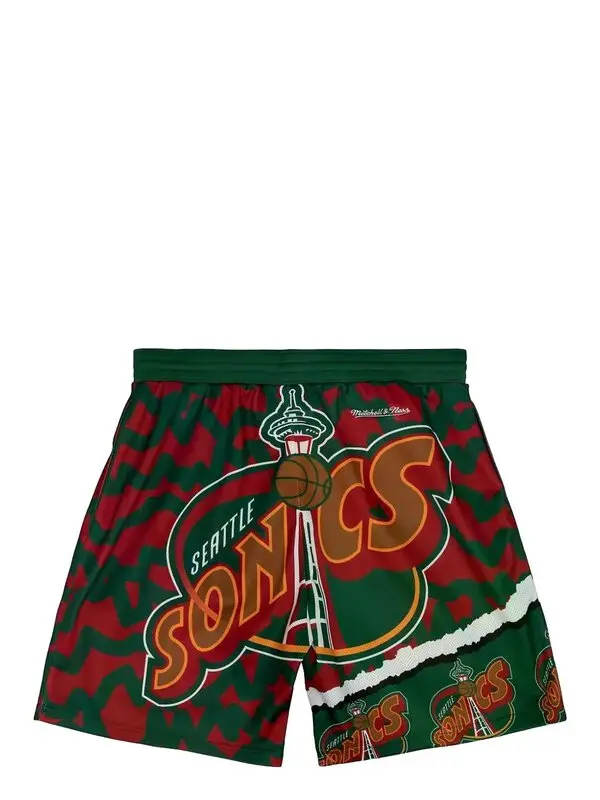 Mitchell & Ness Jumbotron 2.0 Sublimated Seattle Supersonics Shorts - Green