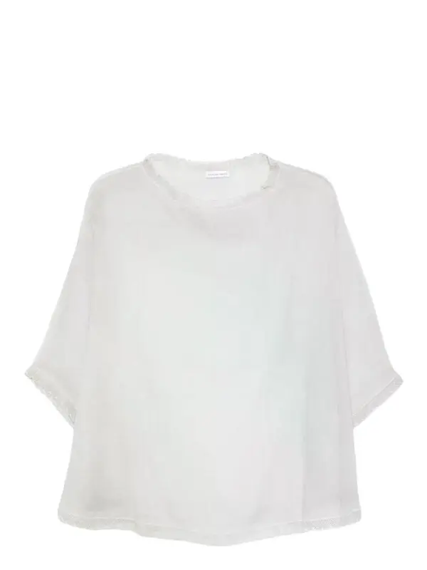 Faliero Sarti Lace Trim Blouse - White