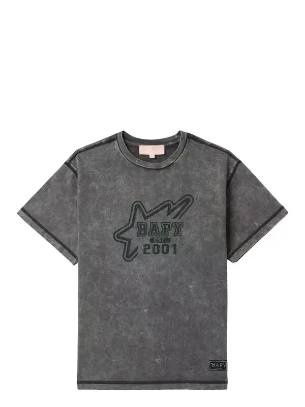 A BATHING APE Logo-print Cotton T-shirt - Grey